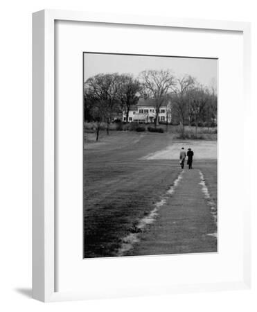 Distant of Mathematicians Albert Einstein and Kurt Godel Taking a Walk ...