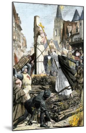 Joan of Arc Burned at the Stake for Witchcraft and Heresy in Rouen ...