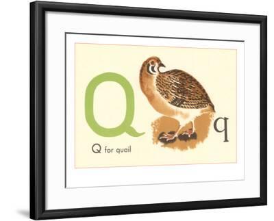 Q is for Quail Art Print by | Art.com