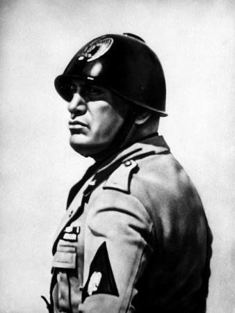 'Italian Fascist Dictator Benito Mussolini Wearing Military Uniform and ...