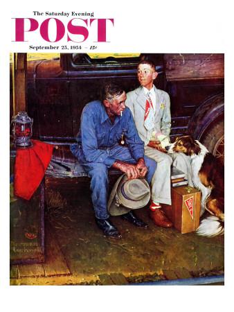 '"Breaking Home Ties" Saturday Evening Post Cover, September 25,1954 ...