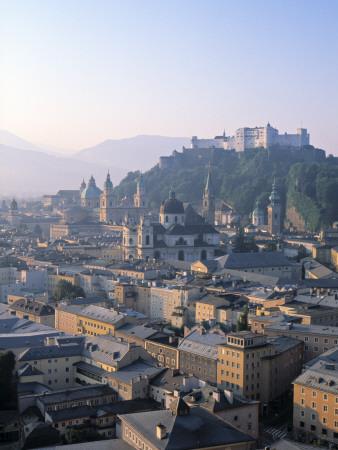 'Alt Stadt and Hohensalzburg Fortress, Salzburg, Austria' Photographic ...