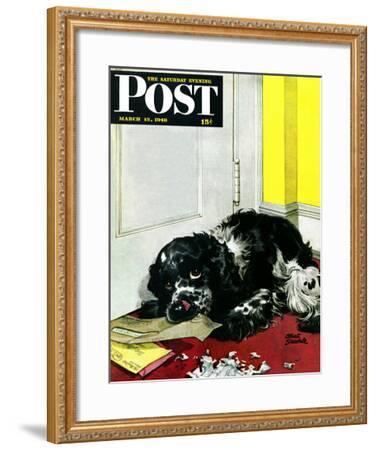 "Butch Chews the Mail," Saturday Evening Post Cover, March 13, 1948 ...