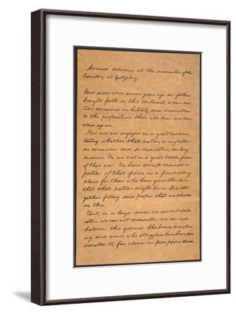Gettysburg Address Giclee Print by Abraham Lincoln | Art.com