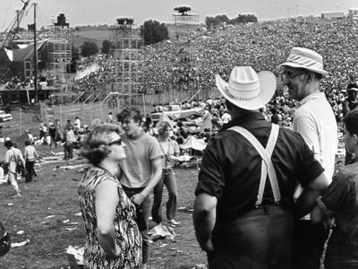 'Woodstock, Farmer Max Yasgur Looks On As His Grounds Are Used For ...