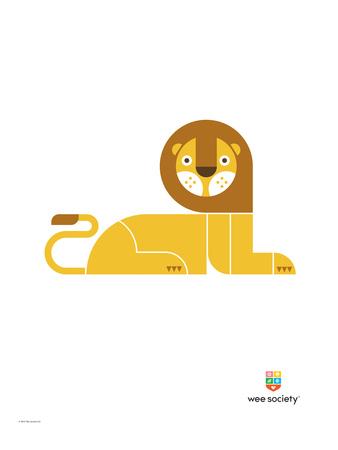 'Wee Alphas, Leo the Lion' Giclee Print - Wee Society | Art.com