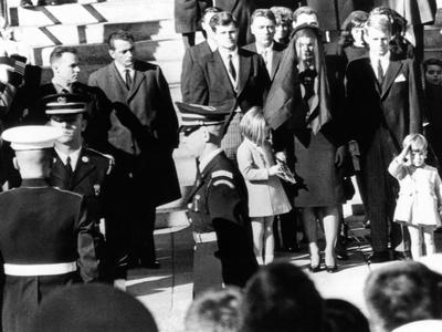 'Three Year Old John F Kennedy Jr Salutes His Father's Flag Draped ...