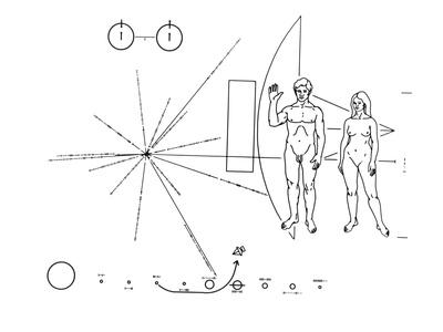 Pictorial Plaque of the Pioneer F Spacecraft Destined for Interstellar ...