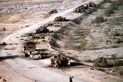 Iraqi Armored Column During Operation Desert Storm, Mar. 4 1991 Photo ...