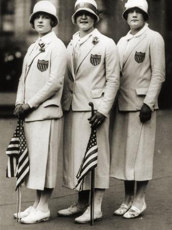 Aileen Riggin, Gertrude Ederle, Helen Wainwright, Three American ...