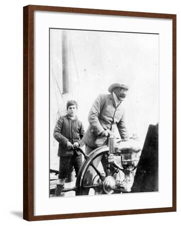 Rudyard Kipling and His Son John on the Yacht 'Bantam', c.1910 ...
