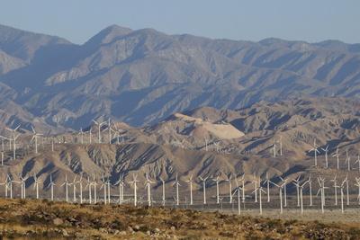 'Wind Turbines and Mountains of Morongo Valley, San Gorgonio Pass, Palm ...