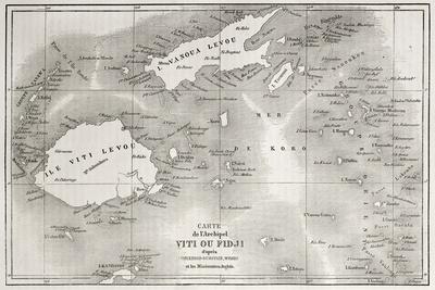 Old Map Of Fiji Islands Art Print - marzolino | Art.com