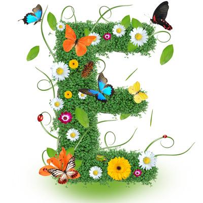 'Beautiful Spring Letter "E"' Art Print - Kesu01 | Art.com