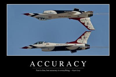 'Accuracy: Inspirational Quote and Motivational Poster' Photographic ...