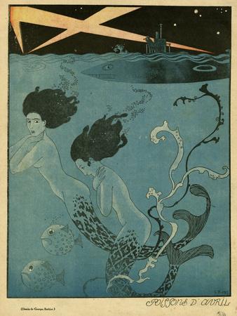 'Mermaids and U-Boats' Giclee Print - Georges Barbier | Art.com