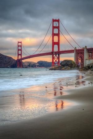 Marshall Beach Sunset and Golden Gate Bridge, California Photographic ...