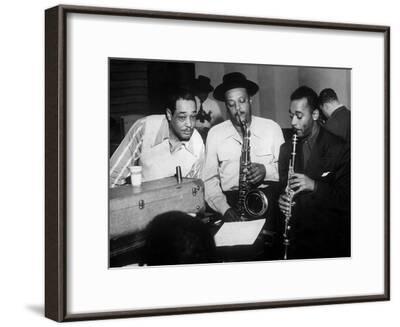 Duke Ellington with Ben Webster and Jimmy Hamilton at Carnegie Hall ...