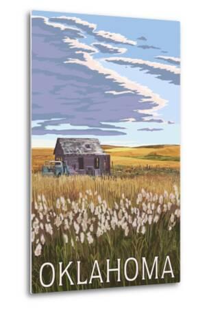 Oklahoma - Wheat Field and Shack Art Print by Lantern Press | Art.com