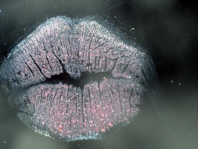 'Lip Imprint on Window' Photographic Print - William Sutton | Art.com