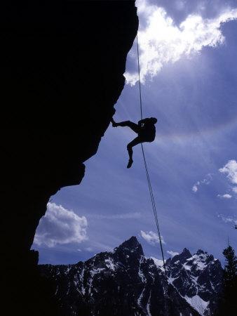 'Climbing Baxter Pinnacle, Grand Teton National Park, Wyoming, USA ...