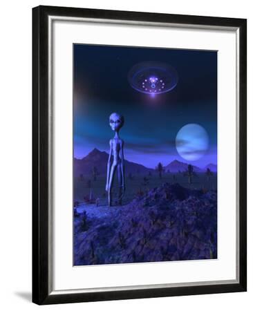 A Grey Alien Located on its Homeworld of Zeta Reticuli Art Print by ...