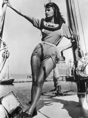 'Sophia Loren Italian Film Actress, Seen Here in Amazonian Pose on ...