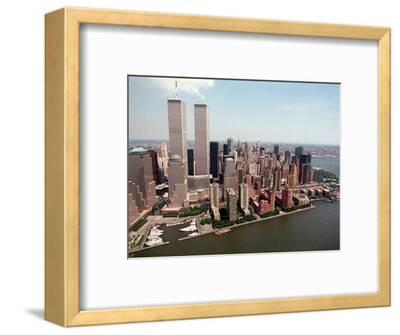 The Twin Towers of the World Trade Center Rise Above the New York ...