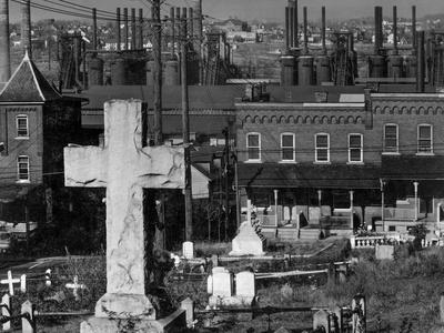 Bethlehem Graveyard and Steel Mill Photographic Print | Art.com