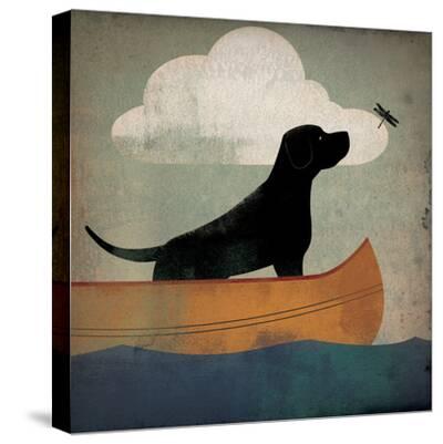 Black Dog Canoe Ride Art Print by Ryan Fowler | Art.com