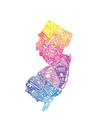 Typographic New Jersey Spring Art Print - CAPow | Art.com