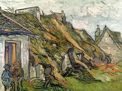 'Thatched Cottages in Chaponval, Auvers-Sur-Oise, c.1890' Giclee Print ...