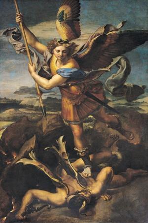 'St. Michael Overwhelming the Demon, 1518' Giclee Print - Raphael | Art.com