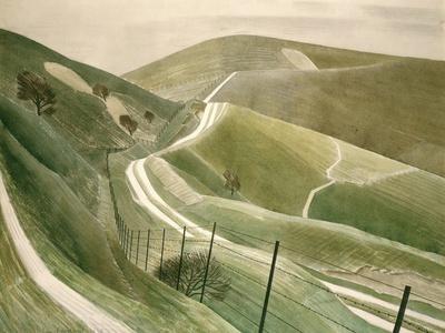 'Chalk Paths' Giclee Print - Eric Ravilious | Art.com
