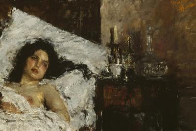 'Resting, C.1887' Giclee Print - Antonio Mancini | Art.com