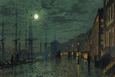 'City Docks by Moonlight' Giclee Print - John Atkinson Grimshaw | Art.com