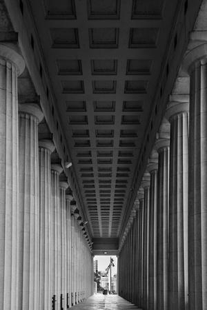 'Soldier Field Colonnade Chicago BW' Photographic Print - Steve ...