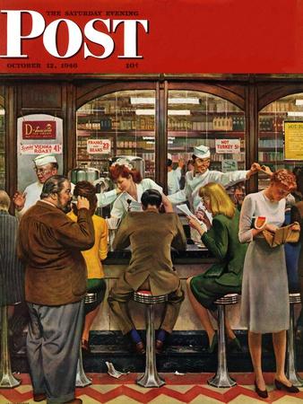 '"Lunch Counter," Saturday Evening Post Cover, October 12, 1946' Giclee ...