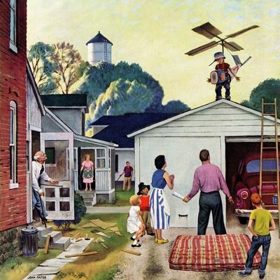 '"Learning to Fly", June 20, 1953' Giclee Print - John Falter | Art.com