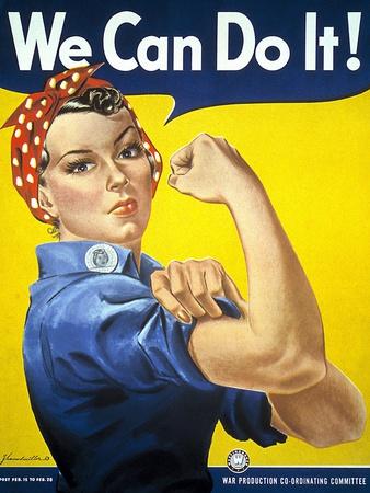 Military and War Posters: We Can Do It! J Howard Miller, 1942 Art Print ...
