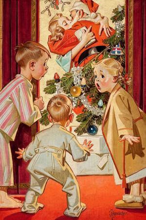 'What Is Santa Doing to Mommy?' Art Print - Joseph Christian ...
