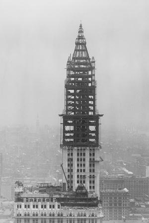 'The Woolworth Building under Construction' Art Print | Art.com
