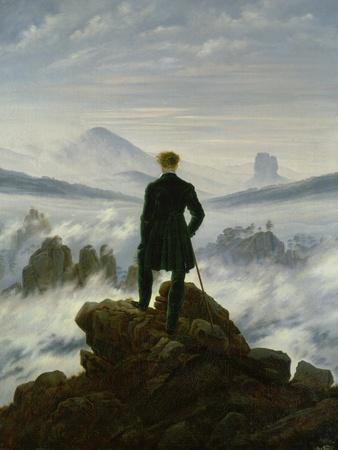 'The Wanderer Above the Sea of Fog, about 1818' Giclee Print - Caspar ...