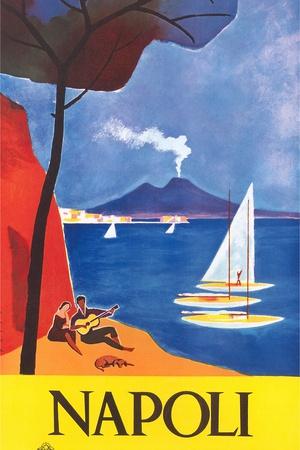 Travel Poster for Naples Art Print | Art.com
