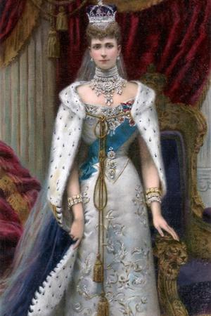 'Queen Alexandra in Full Coronation Robes, 1902' Giclee Print - Samuel ...
