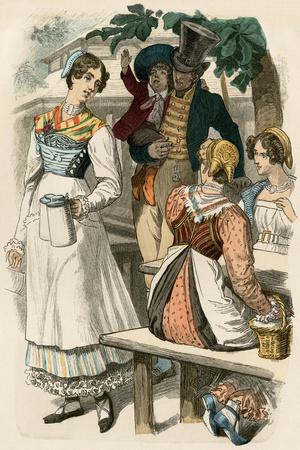 'German Middle-Class Family Having Lunch in Munich, 1822' Giclee Print ...
