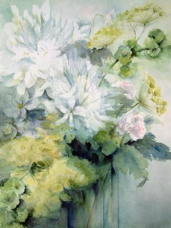 'Agapanthus Molucela Arrangement in a Glass Vase' Giclee Print - Karen ...