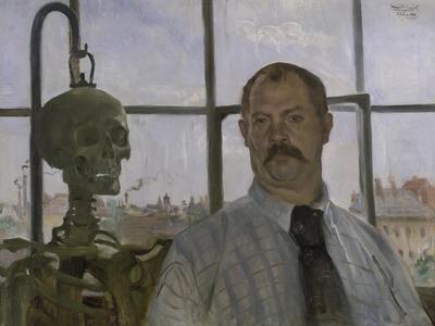 Self Portrait with Skeleton, 1896 Giclee Print - Lovis Corinth | Art.com