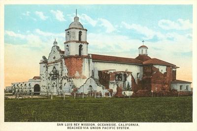 'Mission San Luis Rey, Oceanside, San Diego County, California' Art ...