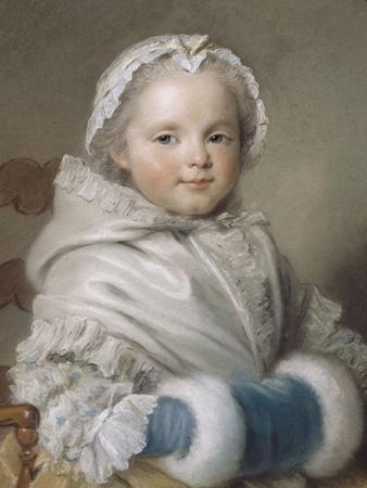 'Portrait de Nicole Ricard enfant' Giclee Print - Maurice Quentin de La ...